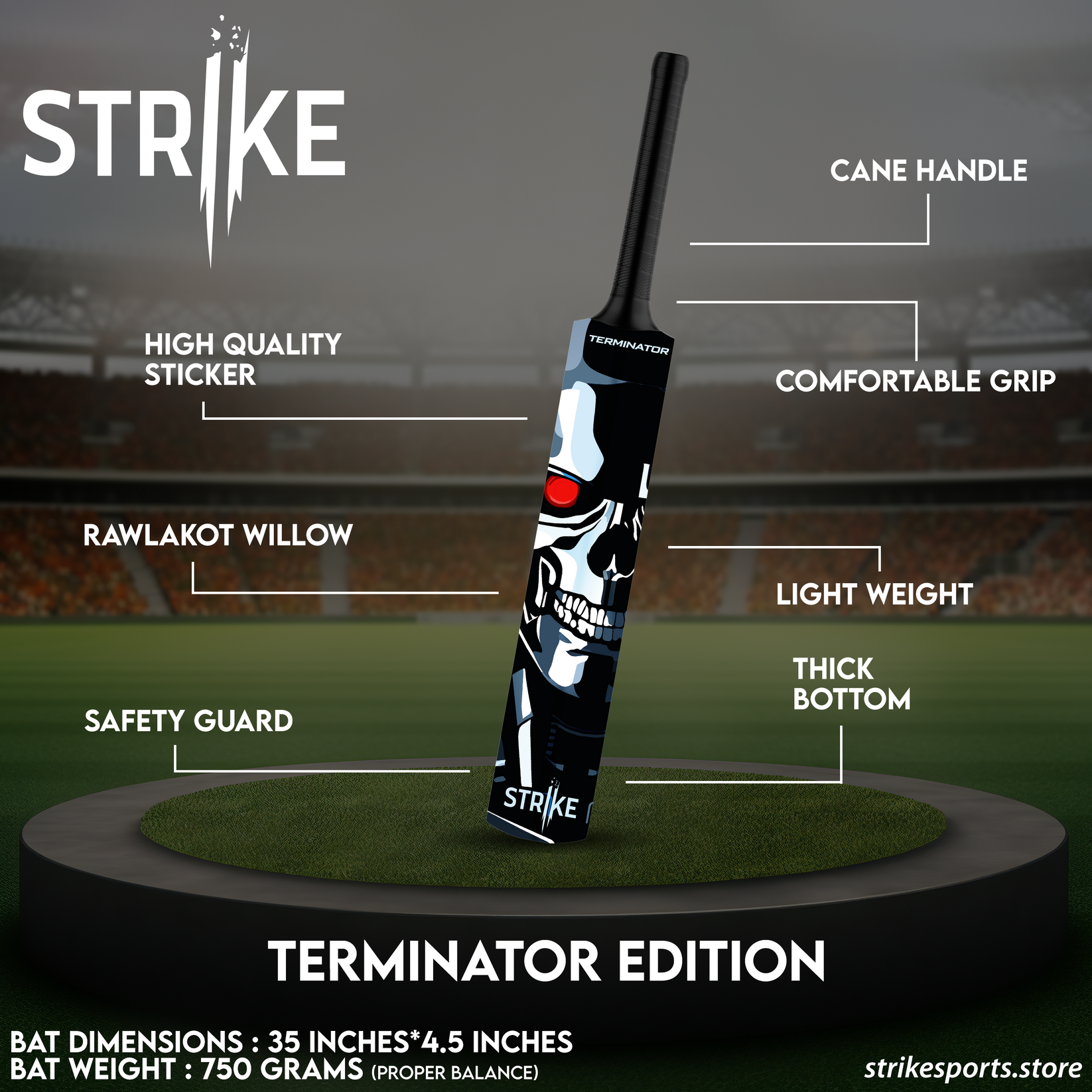 Terminator - Tape Ball Bat – STRIKE SPORTS